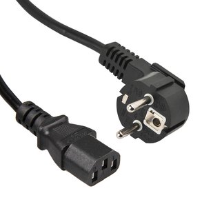 Euro Schuko C13 IEC Kettle 1.9m Black Cable | LinuxKit
