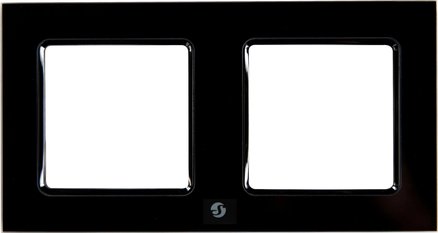Shelly Wall Frame 2 Two-Gang Wall Frame for Smart Switches (Black ...